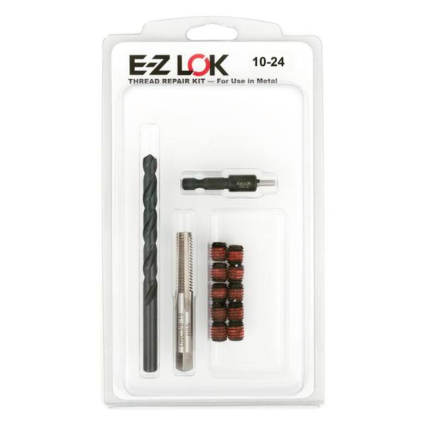 E-Z LOK Repair Kit for Threads in Metal - 10-24 - 10 Self-Locking Steel ...