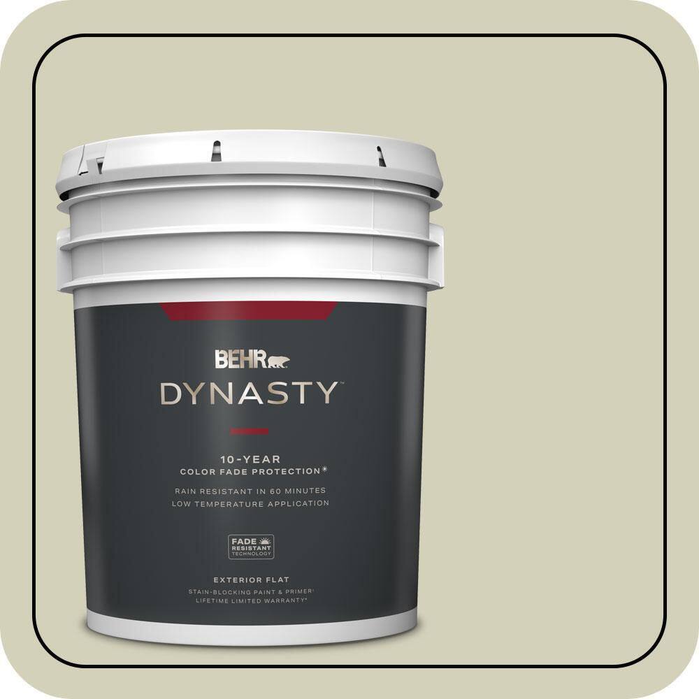 BEHR DYNASTY 5 gal. #ECC-38-1 Pale Sagebrush Flat Exterior Stain ...
