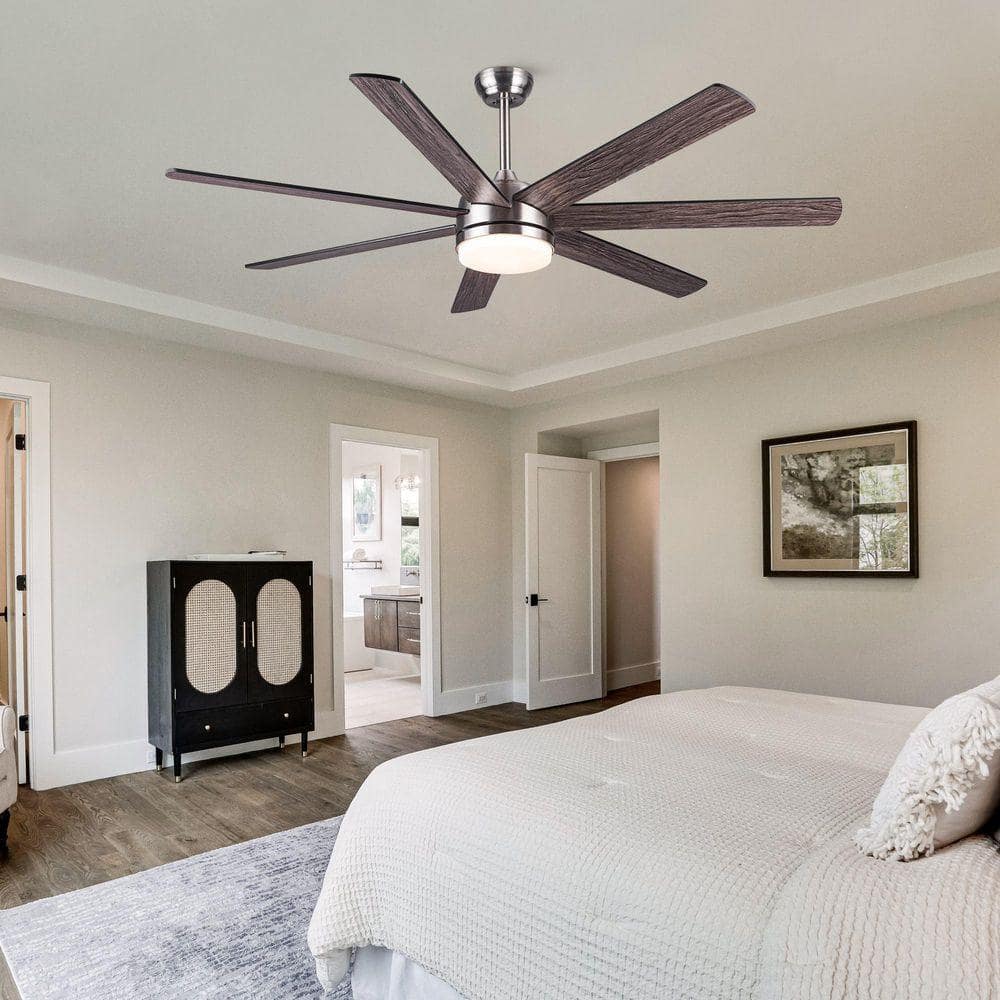 Miscool Avex 62 in. Brushed Nickel Standard Downrod Mount Ceiling Fan ...