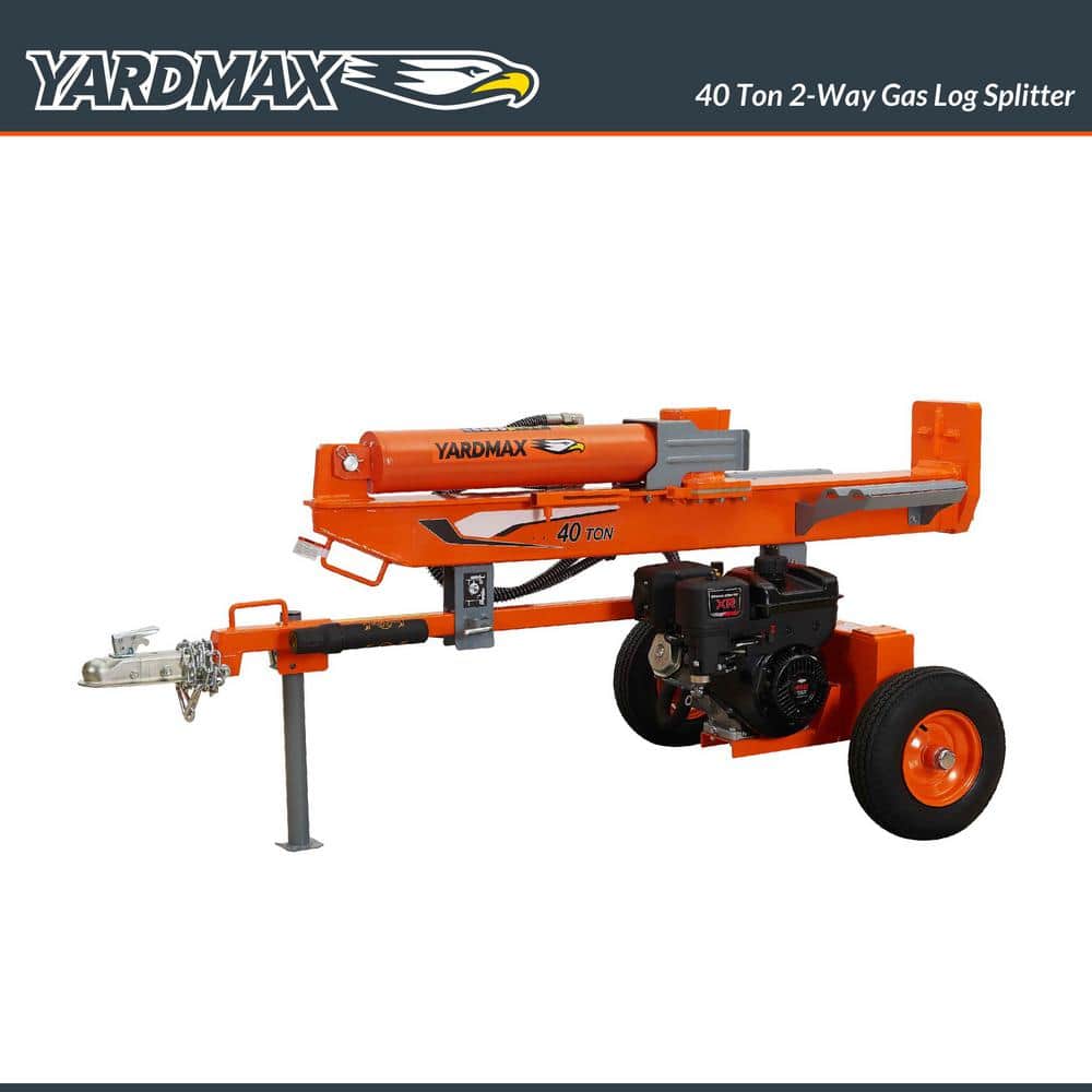 YARDMAX YU4066 40 Ton 306cc Gas 2 Way Full Beam Briggs and Stratton Engine XR1450 Log Splitter YU4066 The Home Depot