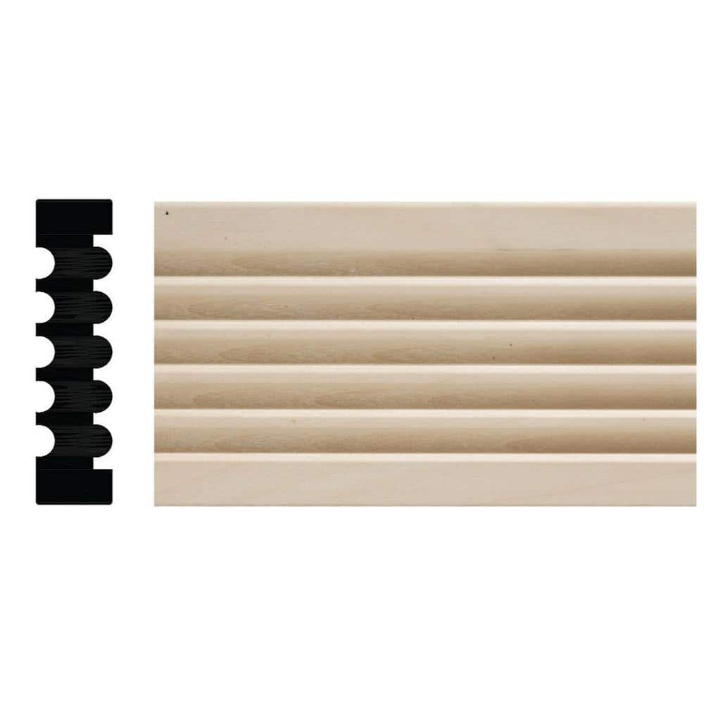 Ornamental Mouldings 819D-7 3/4 in. x 3 in. x 84 in. White Hardwood ...