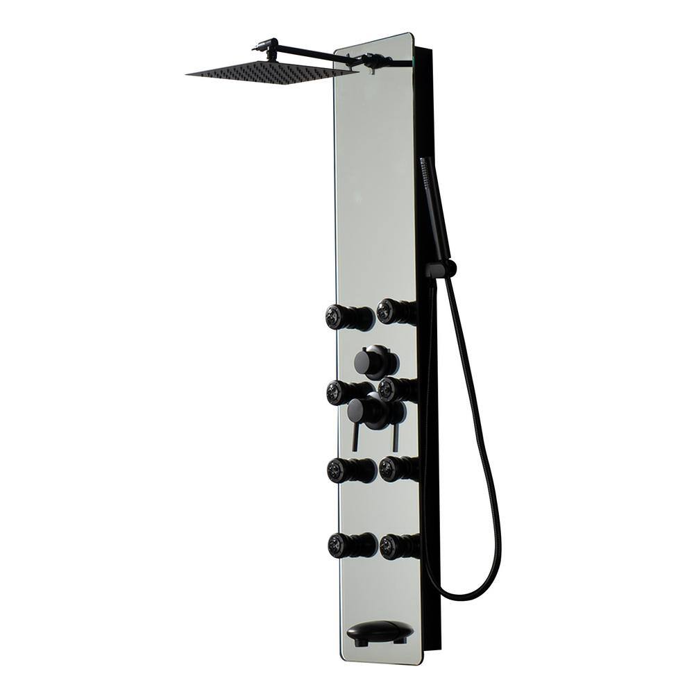BWE 8-Jet Multi-function Shower Panel System Mirror treatment Shower ...