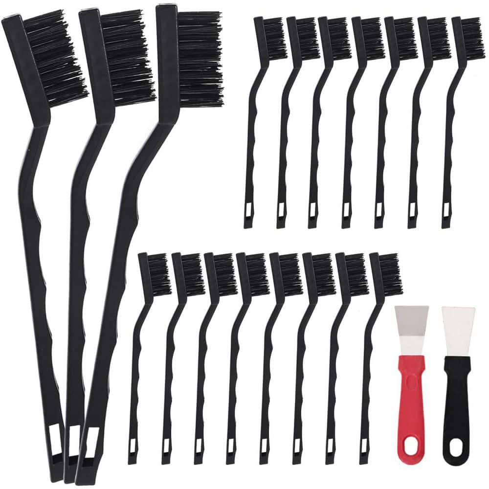 KIWDZFU 15 -Piece Mini Nylon Brush Set Wire Bristle for Cleaning ...