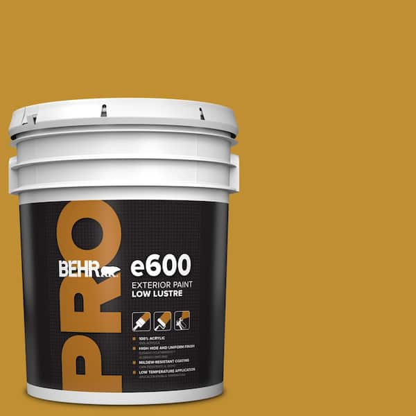 BEHR PRO 5 gal. #M290-7 Turmeric Low Luster Exterior Paint PR62305 ...