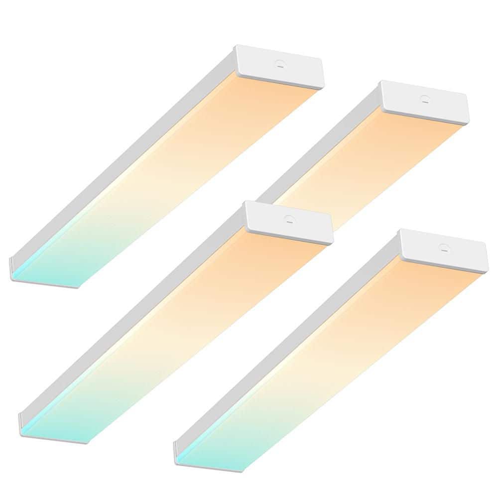 Mydepot 4 ft. Integrated LED 5500/6500/7500 Lumens Dimmable White ...