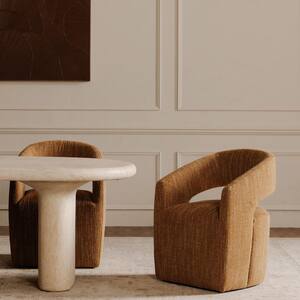 JAYDEN CREATION Anna Sand Modern Polyester Dining Chair with Built-in ...