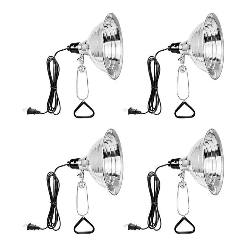 Adrinfly 13 in. Silver Clamp Lamp Light Lamp Base with 360° Adjustable ...