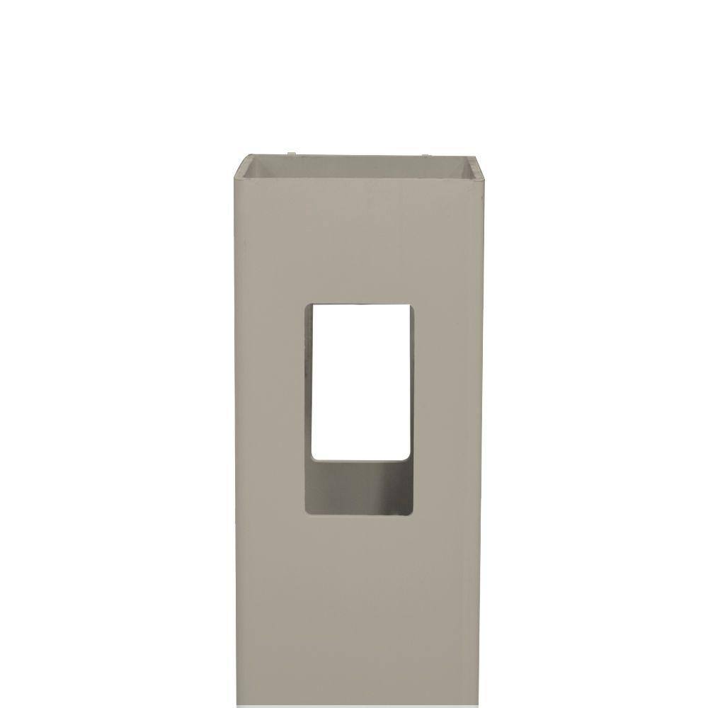 Weatherables 4 In X 4 In X 6 Ft Khaki Vinyl Fence Line Post LKPT