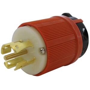 AC WORKS NEMA L16-30P 3-Phase 30A 480-Volt 4-Prong Locking Male Plug ...