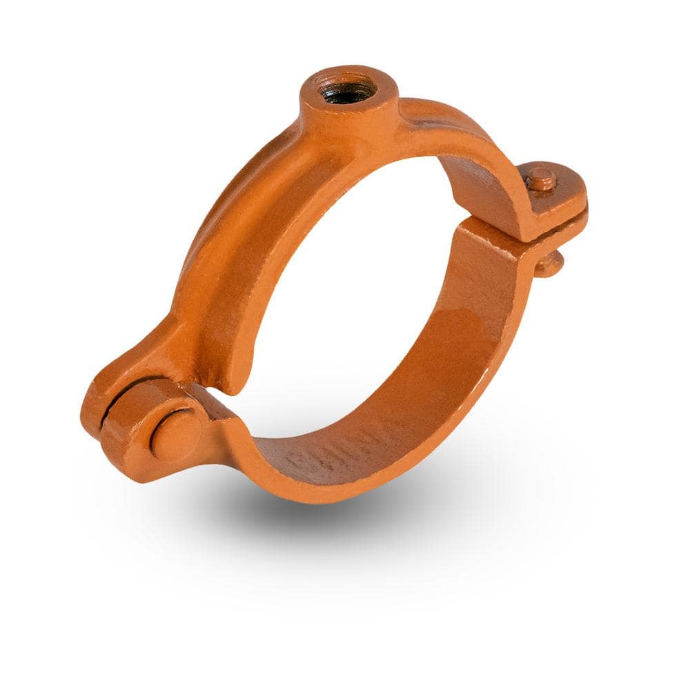 PLUMBFLEX 4 in. Hinged Split Ring Pipe Hanger in Copper Epoxy Coated ...