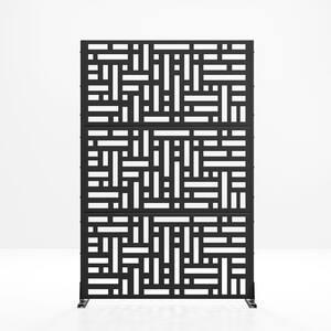 PexFix 6 ft. x 4 ft. Arch Privacy Fence Screen Black Galvanized Metal ...