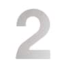 Everbilt 6 in. Silver Stainless Steel Floating House Number 2 37807 ...