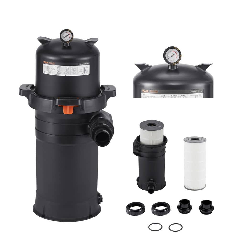 VEVOR Pool Cartridge Filter, 150 sq. ft, High-Efficiency Pool Filter ...