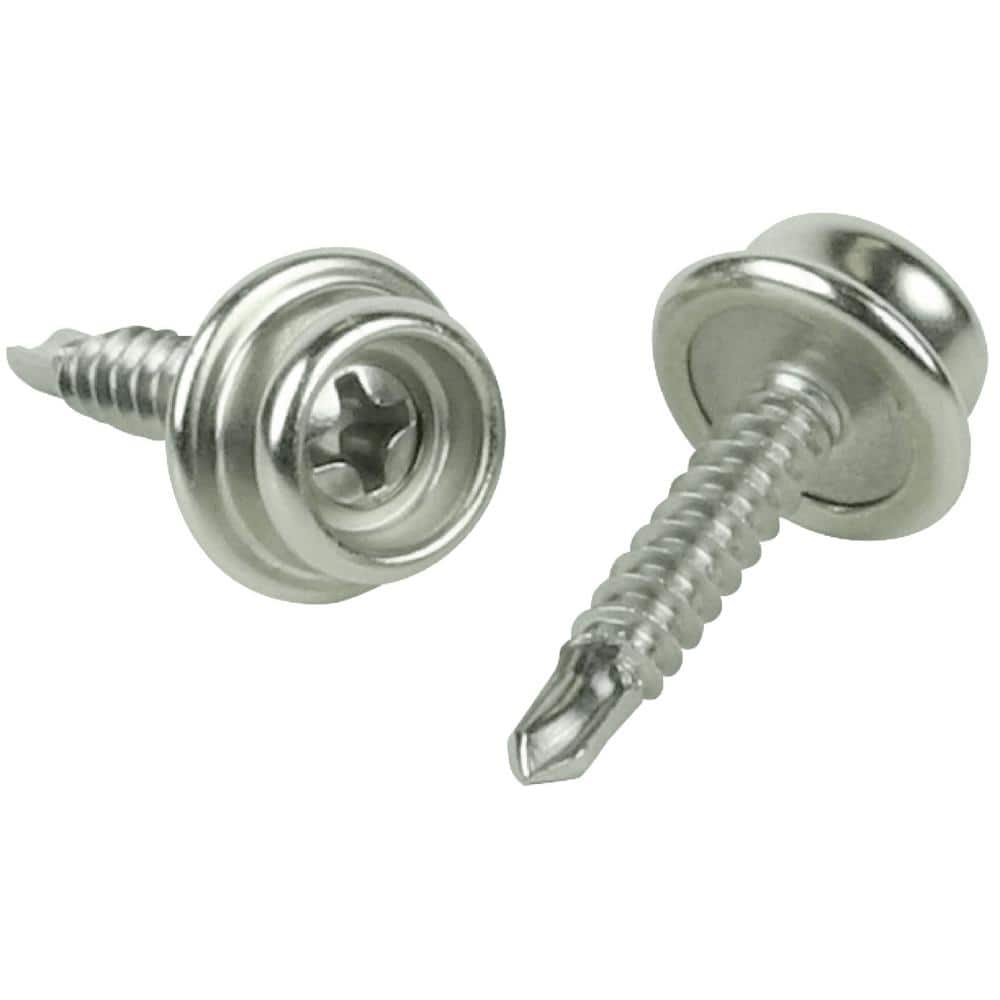 Seachoice 3/4 in. Button Stud Self-Drilling Screw (50-Pack) 59388 - The ...