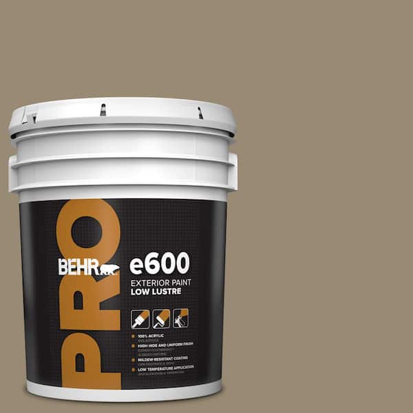 BEHR PRO 5 gal. #N310-5 Weathered Fossil Low Luster Exterior Paint ...