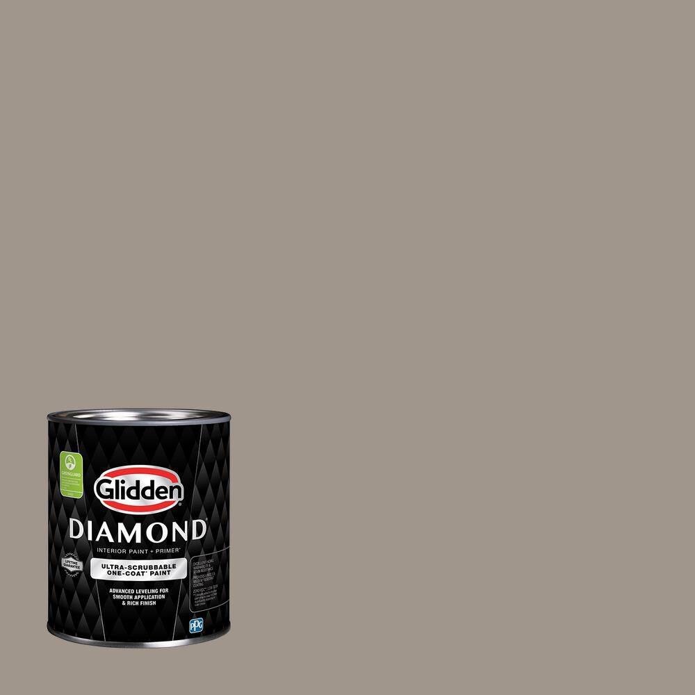 Glidden Diamond 1 qt. PPG1022-4 Rock Slide Flat Interior Paint with ...