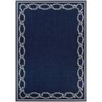 Couristan Recife Rope Knot Ivory-Indigo 2 ft. x 4 ft. Indoor/Outdoor ...