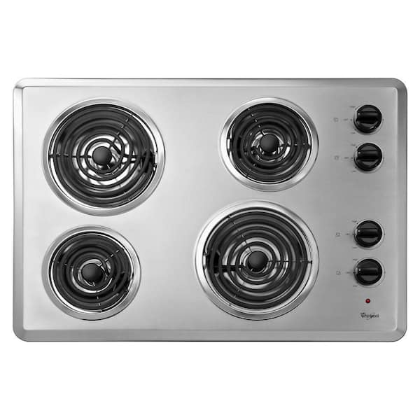 Reviews for Whirlpool 30 in. Coil Electric Cooktop in Chrome with 4 ...