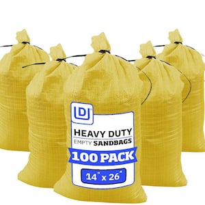 Mutual Industries 14 in. x 26 in. White Polypropylene Sandbag (100-Pack ...