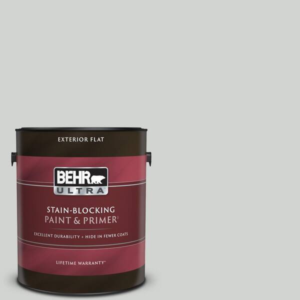 BEHR ULTRA 1 gal. #PPU26-11 Platinum Flat Exterior Paint & Primer ...