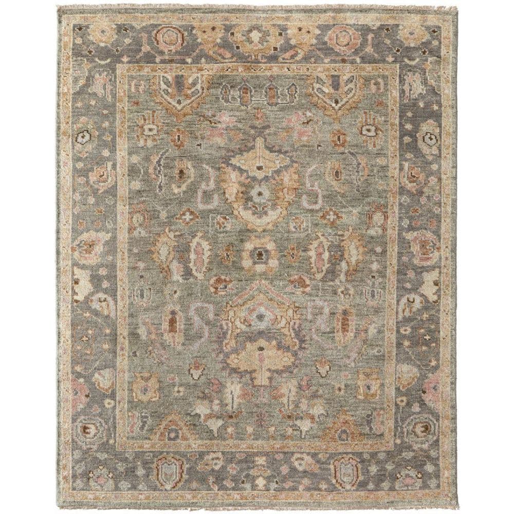 HomeRoots Gray, Gold Oriental 6 ft. x 9 ft. Area Rug 2000566402 - The ...