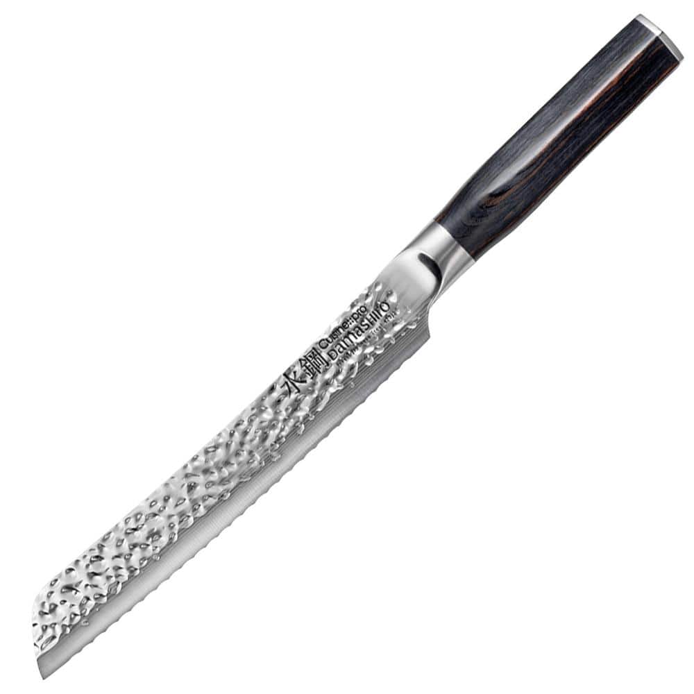 Cuisine::pro DAMASHIRO EMPEROR 8 in. Stainless Steel Full Tang Bread ...