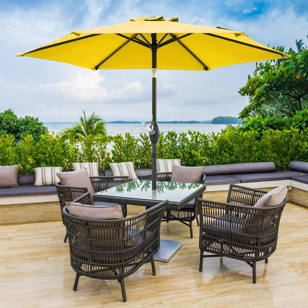 Reviews for JOYESERY 7.5 ft. Patio Market Umbrellas with Crank and Tilt ...