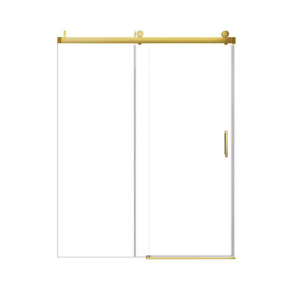 LIVACA 56 in.-60 in. W x 76 in. H Frameless Single Sliding Shower Door ...