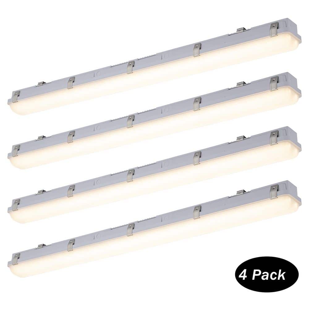 C Cattleya 4 ft. 30W/40W/50W Integrated LED White Vapor Tight Strip ...