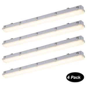 SATCO 4 ft. Integrated LED Black Connectable Linear Strip Light Fixture ...