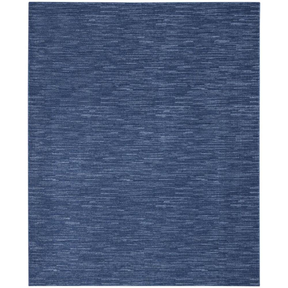 HomeRoots Blue 9 ft. x 12 ft. Woven Polypropylene Indoor/Outdoor Area ...