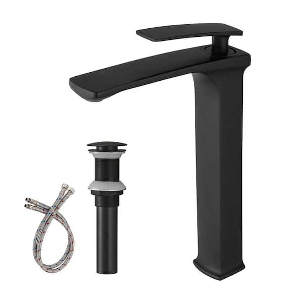 Single-Handle Single-Hole Bathroom Vessel Sink Faucet with Pop-Up Drain ...