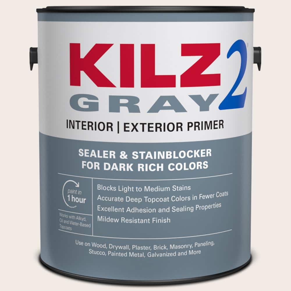 KILZ KILZ 2 ALL PURPOSE 1 gal. Gray Interior/Exterior Multi-Surface ...