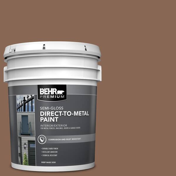 BEHR PREMIUM 5 gal. #PPU3-17 Clay Pot Semi-Gloss Direct to Metal ...