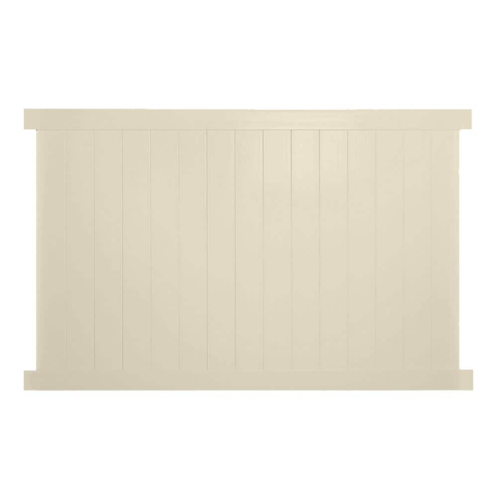 Weatherables Monroe 6 ft. H x 8 ft. W Beige Vinyl Privacy Fence Panel ...