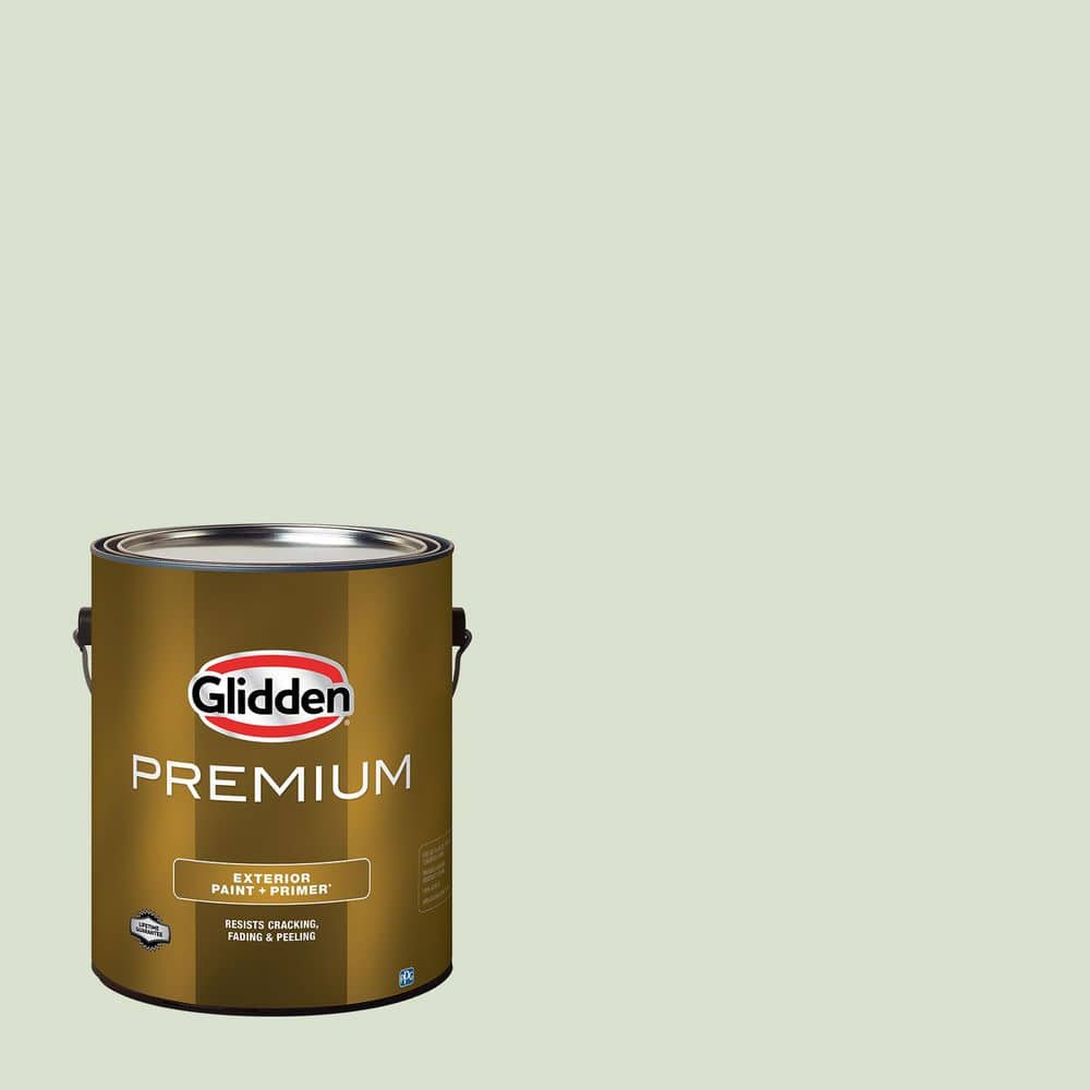 Glidden Premium 1 gal. PPG1121-2 Lime Spritz Semi-Gloss Exterior Latex ...