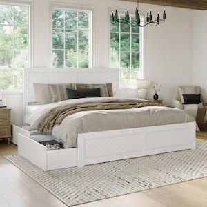Reviews for AFI Madison White Solid Wood Frame King Platform Bed | Pg 1 ...