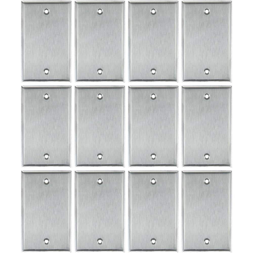 Sunlite Steel 1-Gang Screw in Blank Wall Plate (12-Pack) HD40921 - The ...
