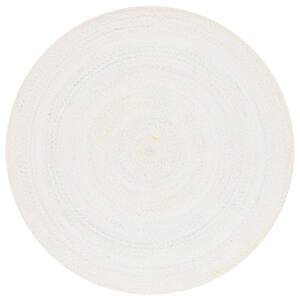 SAFAVIEH Braided Dark Green 6 ft. x 6 ft. Abstract Round Area Rug ...