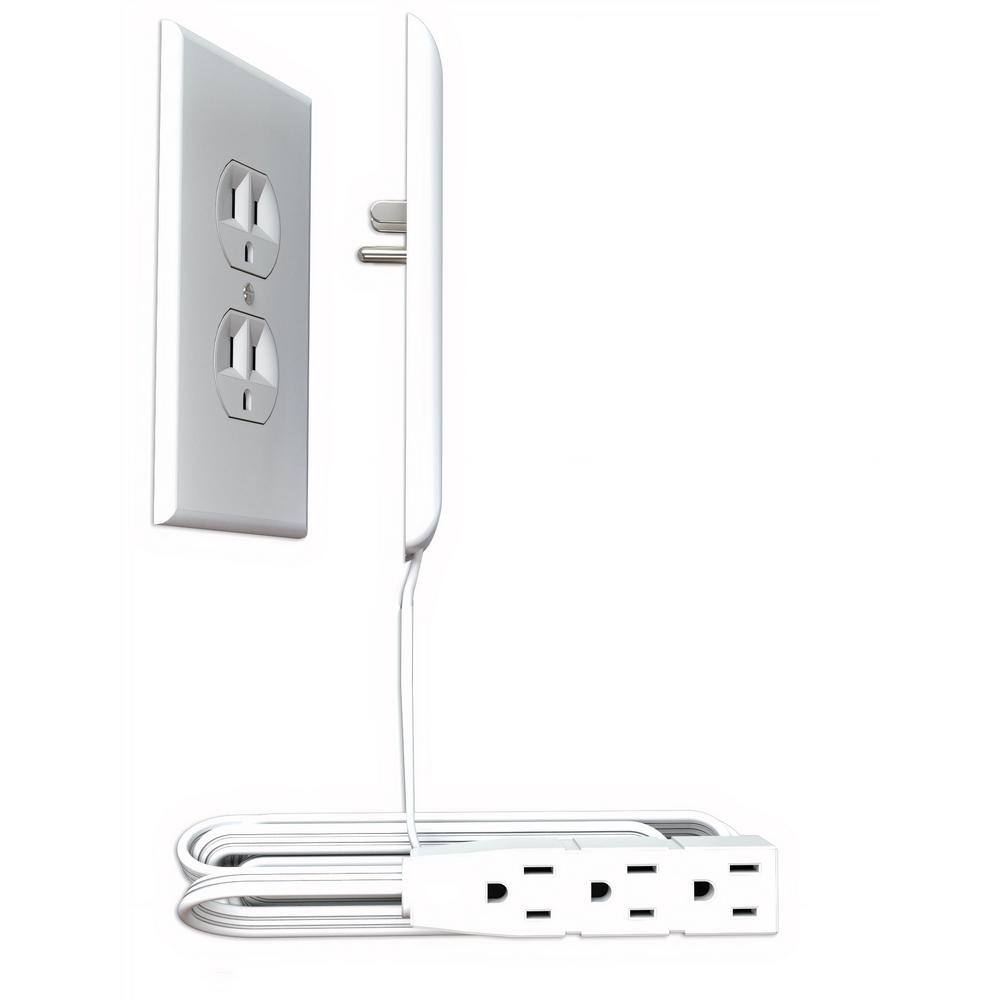Sleek Socket 8 ft. 3-Outlet Cord and Plug Concealer with Cord ...