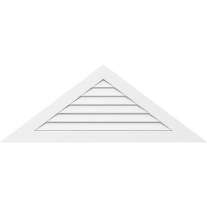 Ekena Millwork 42 in. x 36 in. Steeple White PVC Paintable Gable Louver ...