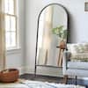 Lirago 31 in. W x 71 in. H Ladder-Style Arched Solid Wood Framed Mirror ...
