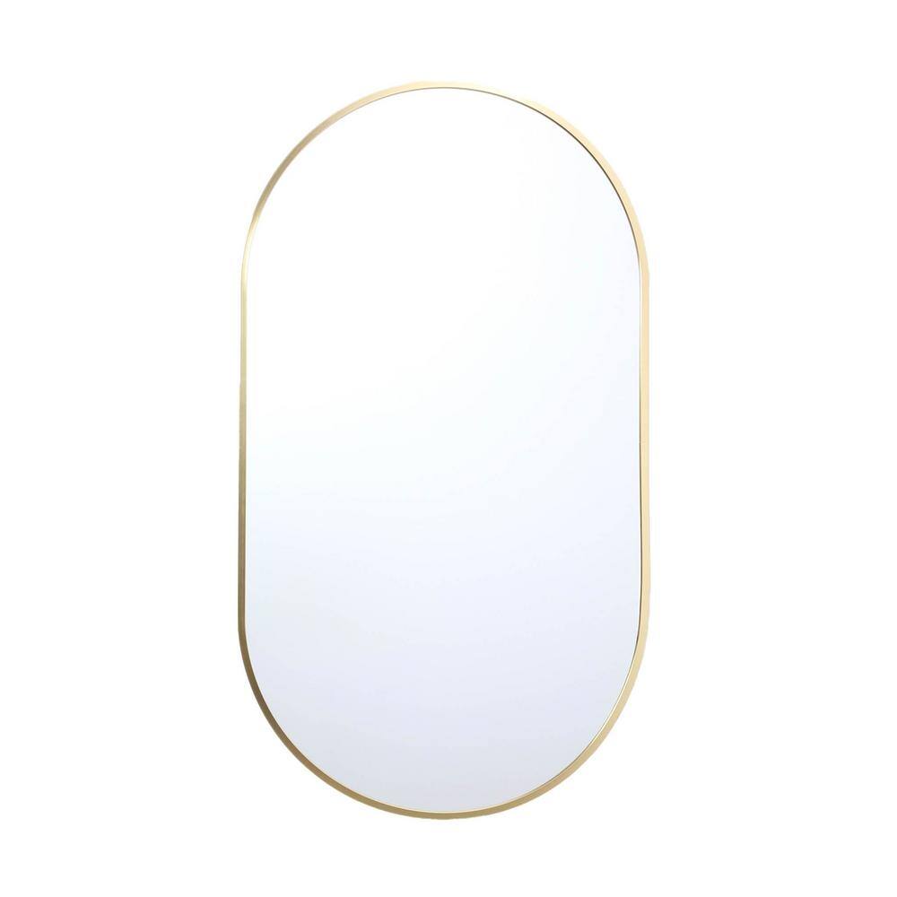 20 in. x 36 in. Modern Home, Gold Capsule Metal Mirror JF1153-GLD-2036 ...