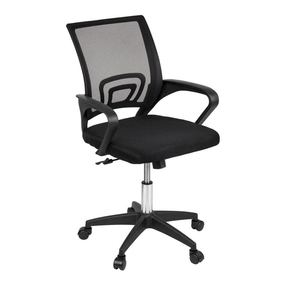 Mind Reader 23 in. L x 21 in. W x 34.25-38 in. H Mesh Swivel Ergonomic ...