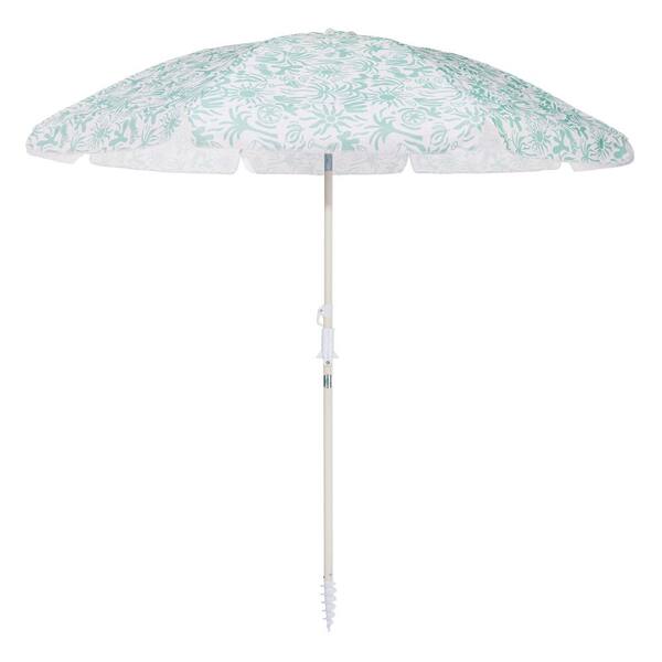 MOEPISY Umbrella diameter 6' 6 ft. fiberglass Beach UPF 50+ Patio ...