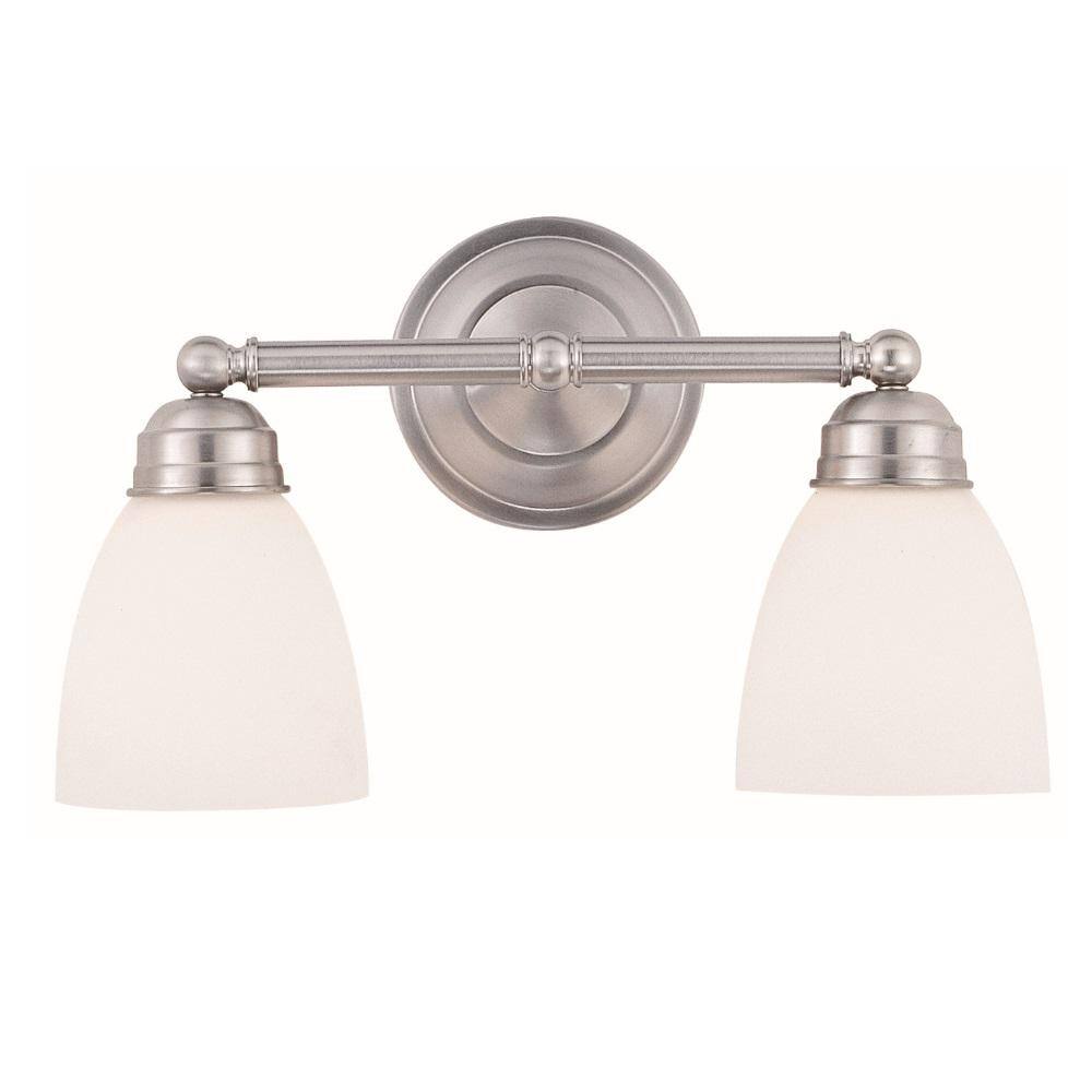 Bel Air Lighting Ardmore 15.75 in. 2-Light Brushed Nickel Bathroom ...