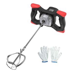 NVNOO 2300W Handheld Electric Concrete Mixer with 6 Adjustable Speed for Mixing Mud, Cement ...