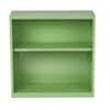 OSP Home Furnishings 28 in. Green Metal 2-shelf Standard Bookcase with ...