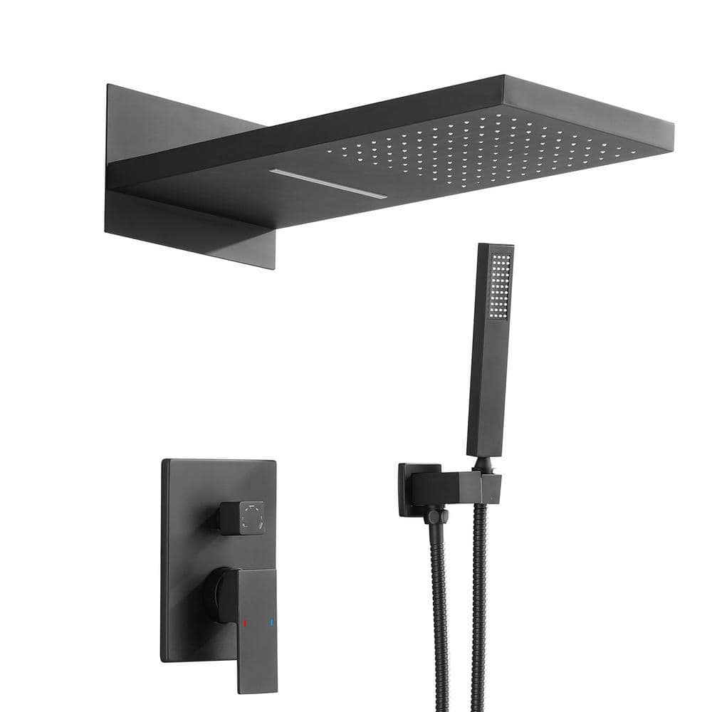 GIVING TREE 1-Handle 3-Spray Wall Mount Shower Faucet with 9 in ...
