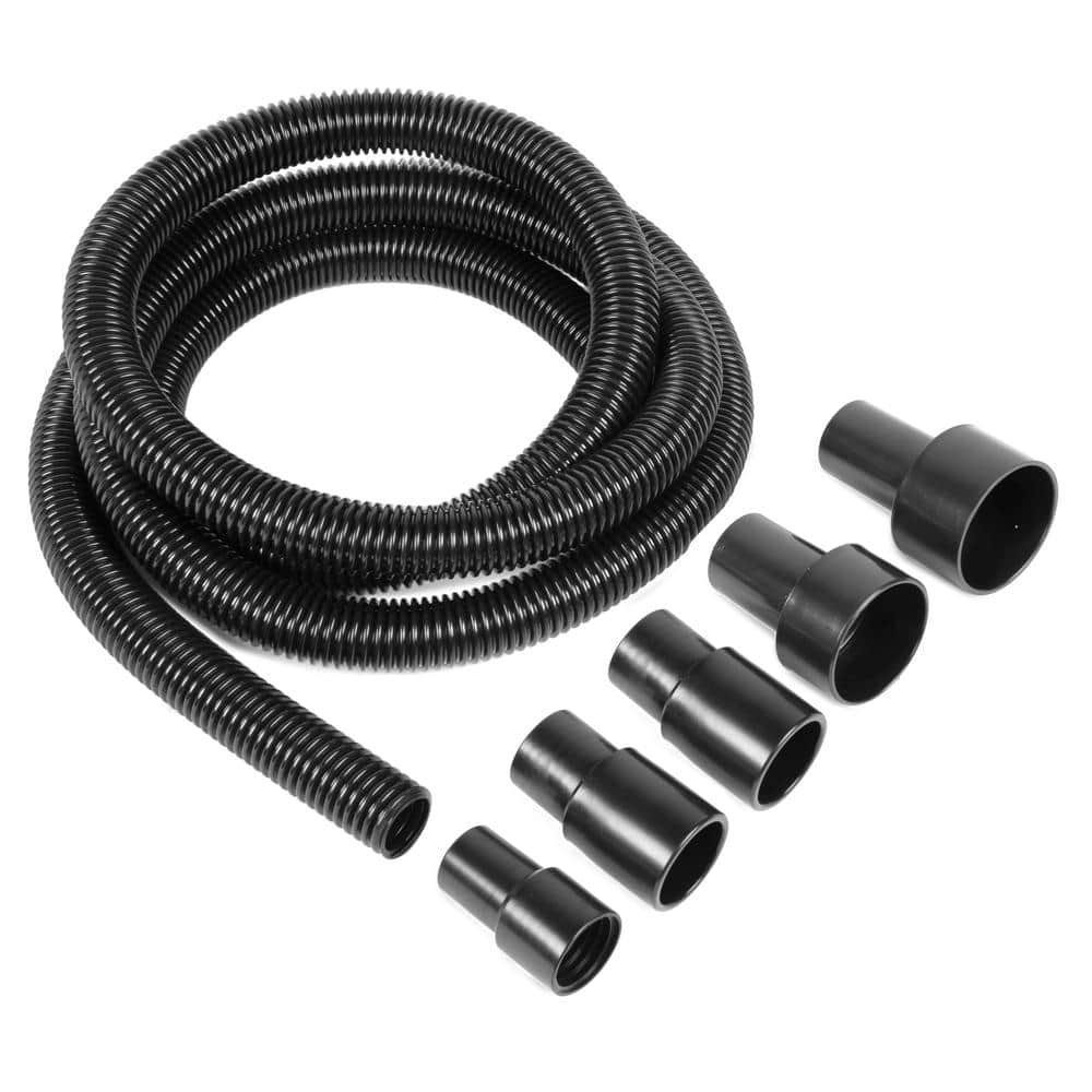 WEN 1.25 in. by 10 ft. Dust Hose Kit with Fittings and Reducers DCA023 ...